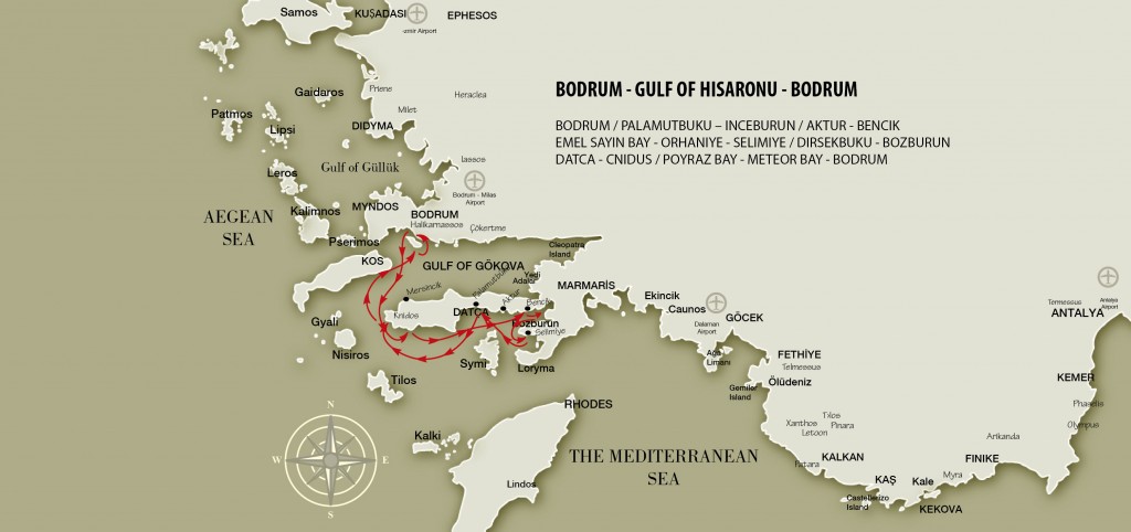 Maps & Itineraries | Marina Yachting | Yacht Charter Turkey ...